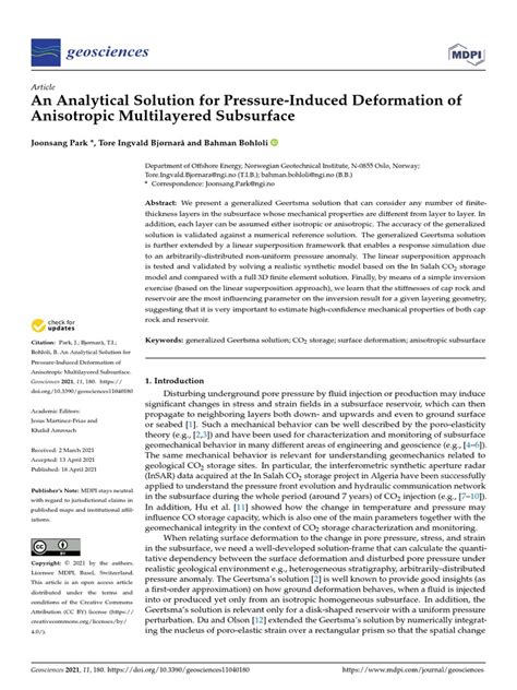 Park Et Al 2021 Geosciences Pdf Anisotropy Chemistry