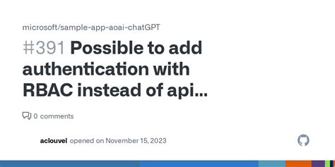 Possible To Add Authentication With Rbac Instead Of Api Key · Issue