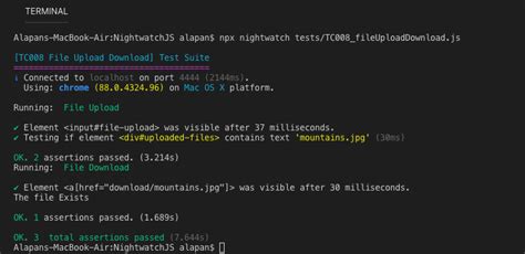 how to upload and download a file in nightwatch js testersdock