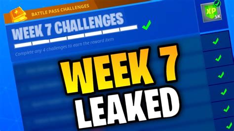 Fortnite Week 7 Challenges Leaked Fortnite Battle Royale Season 4