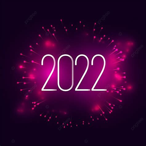 ปี 2022 การออกแบบการ์ดอวยพรสีม่วงสีชมพูมันวาวปีใหม่ เทมเพลตดาวน์โหลดฟรี