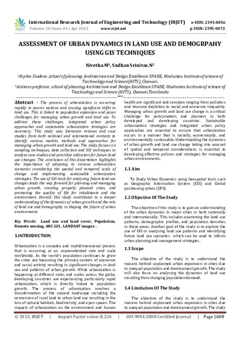 Pdf Assessment Of Urban Dynamics In Land Use And Demogrpahy Using Gis