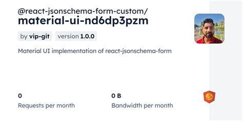 React Jsonschema Form Custommaterial Ui Nd6dp3pzm Cdn By Jsdelivr A