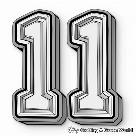 Number 11 Coloring Pages Free And Printable