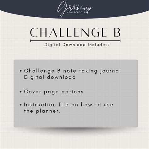 Classical Conversations Challenge B Note Taking Journal Etsy