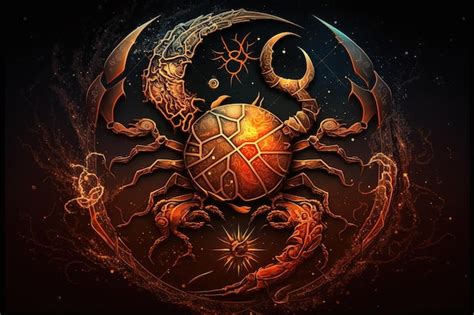Premium Photo Backdrop Of Sacred Zodiac Cancer Symbols Astrology