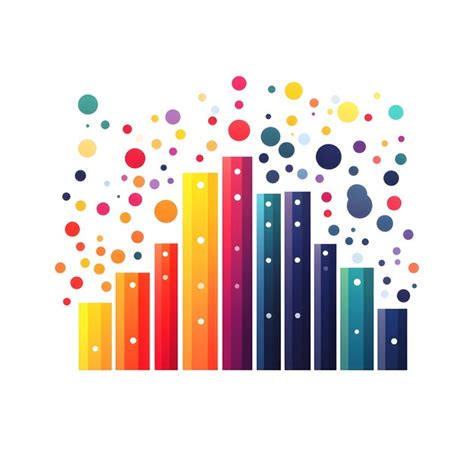 Flat Histogram With Floating Data Markers Concept As A Histogram Icon With Data Markers Floating
