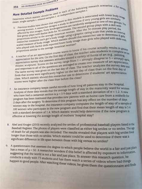 Solved Very Basic Example Problems Mine Which Statistic Chegg Com