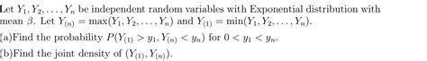 solved let yı y2 yn be independent random variables