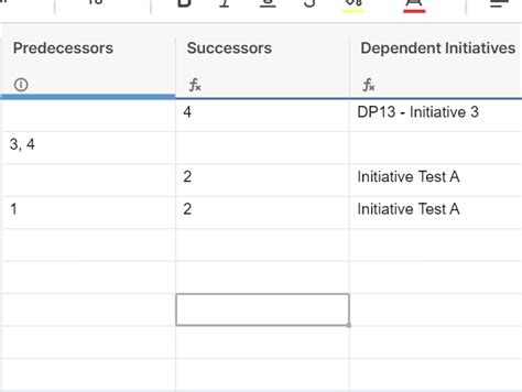 is there a way to populate the successors names in a cell based on