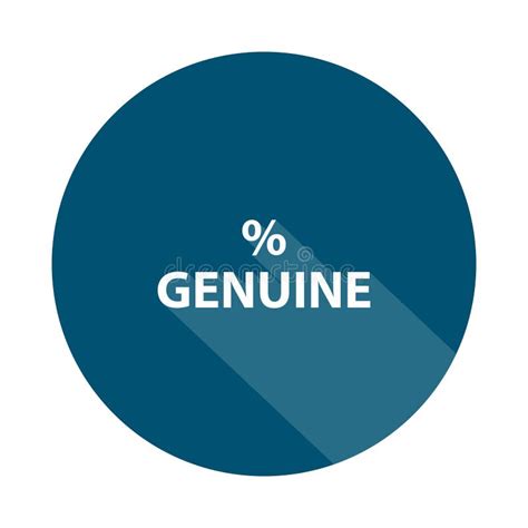 Un Porcentaje De Insignia Genuina En Blanco Stock De Ilustración