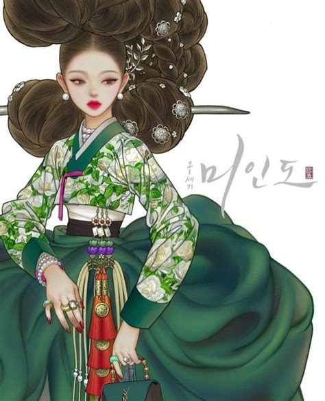 Dadachyo Hanbok Drawing Korean Illustration Mens Fashion