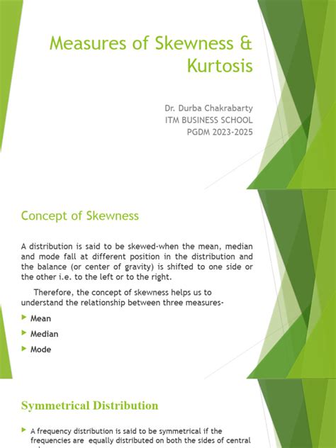 Measures Of Skewness And Kurtosis Pdf Skewness Mode Statistics