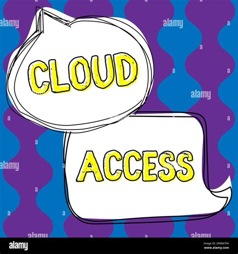 Sign Displaying Cloud Access Business Showcase Software Tool Between