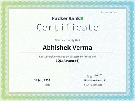 abhishek verma on linkedin hackerrank sql mysql