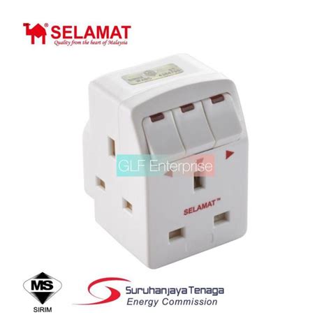 SELAMAT SA 32 13A 3 Way Adaptor Extension Socket With Switch And Neon SIRIM Lazada