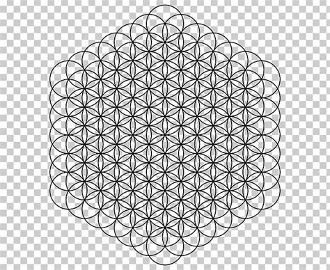 Overlapping Circles Grid Sacred Geometry Symbol Flower Pattern Png