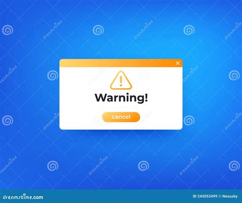 Warning Error Window Vector Design Stock Vector Illustration Of Security Crash