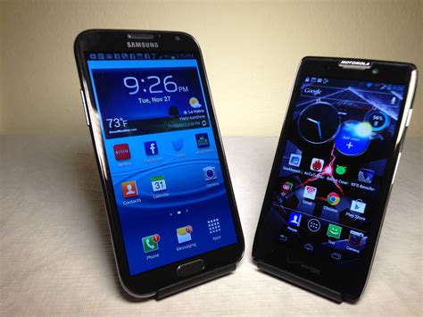 Samsung Galaxy Note 2 Vs Motorola Droid Razr Maxx HD Review Attmobilereview