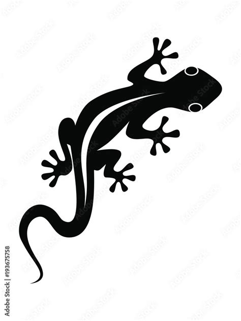 Lizard Graphic Icon Lizard Black Sign Isolated On White Background