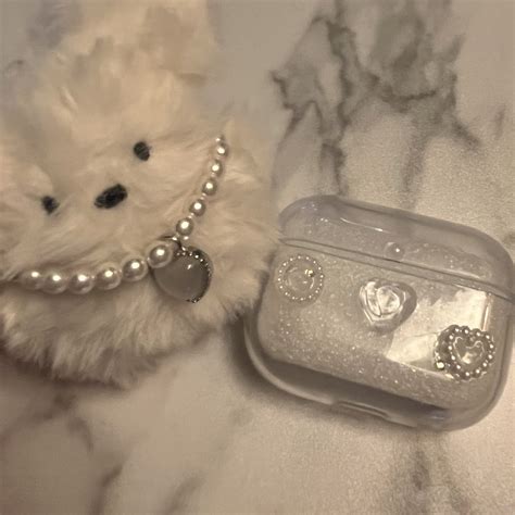 자체 제작 전기종 공주 발레코어 진주 하트 스톤 레진 에어팟 버즈 케이스 케이스 에이블리