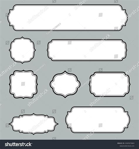 Simple Vintage Frame Vector Art Stock Vector Royalty Free 2167673063