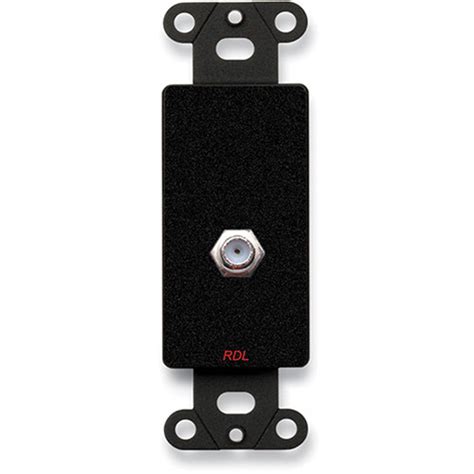 Rdl Double Type F Jack On Decora Wall Plate Black Db F Bandh