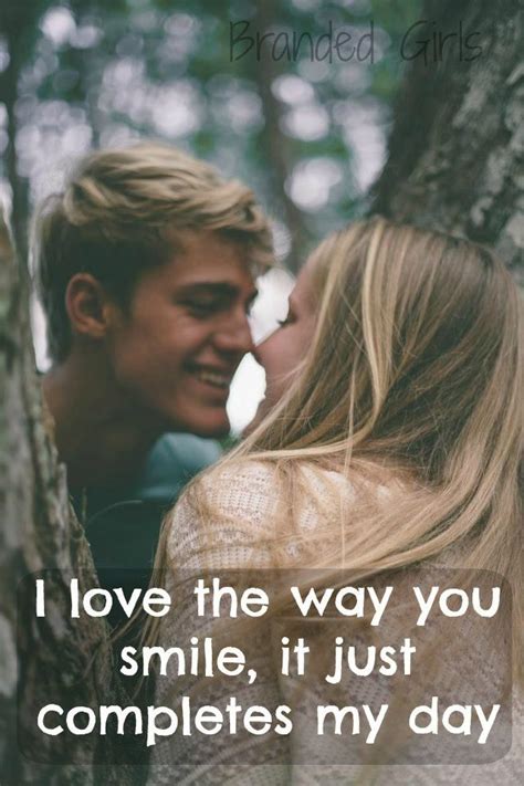 A Man And Woman Kissing In The Woods With Text That Reads I Love The