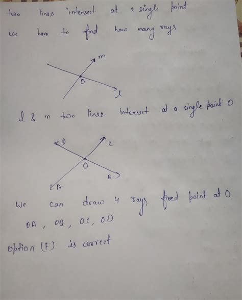 Solved Consider Two Lines That Intersect In A Single Point Plane How
