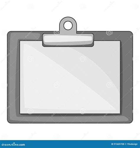 Klemmbrett Mit Leerem Blatt Papier Ikone Vektor Abbildung Illustration Von Metall Ikone