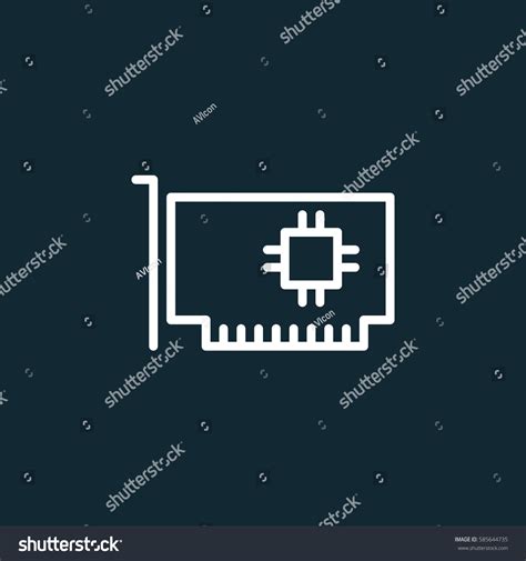 Computer Parts Hardware Line Icon Outline Stock Vector Royalty Free 585644735 Shutterstock