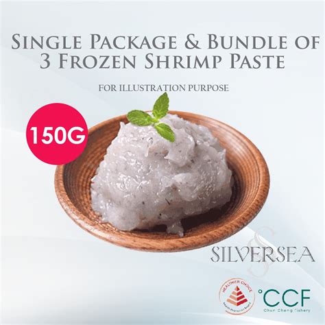 Silversea Single Package And Bundle Of 3 Frozen Shrimp Paste 150g Fresh Frozen Seafood Shopee