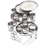 Buy Neelam Stainless Steel Dinner Set Laser Etched Floral Sturdy
