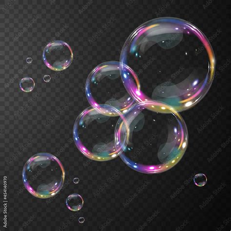 Bubble Png Set Of Realistic Soap Bubbles Bubbles Are Located On A