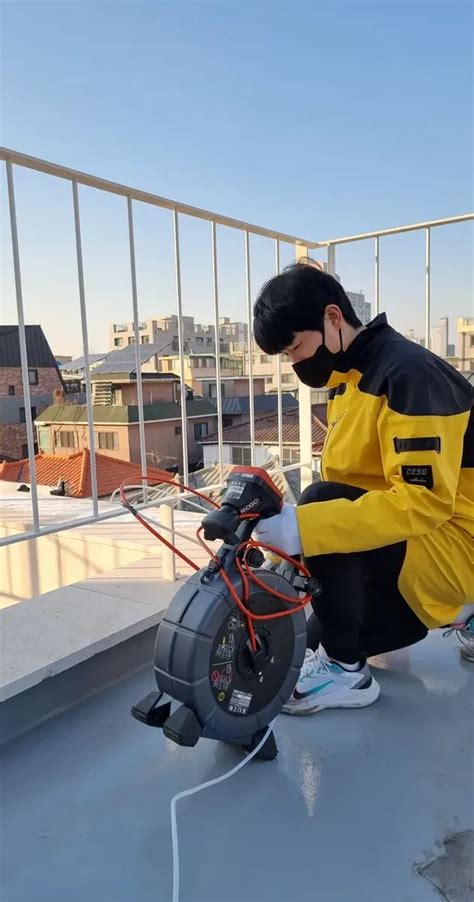 옥상 배관 해빙 및 막힘 해결 노란배관 숨고 숨은고수