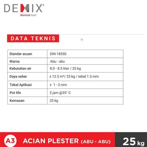 Jual Promo Demix A3 Acian Plester Abu Abu Cod Shopee Indonesia