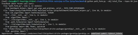 Gurobi Importerror In Python 38 Undefined Symbol Pydescrisdata