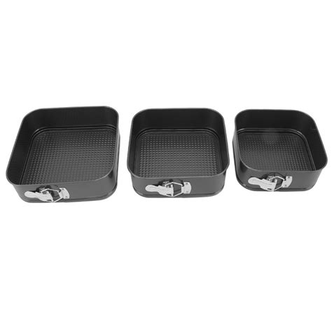 Springform Cake Pan Quadrate Prevents Stick Removable Bottom Leakproof