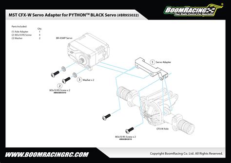 Servo Adapter For Python™ Black Servo