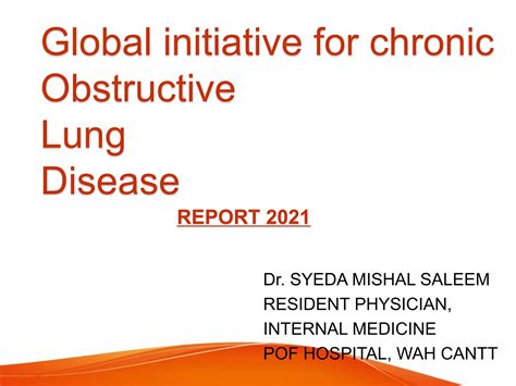 Copd Gold Guidelines Report 2021 Ppt