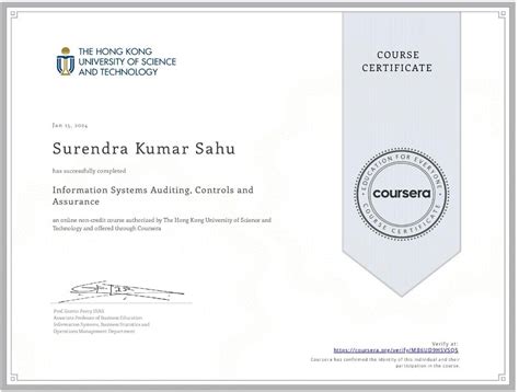 Surendra Kumar Sahu On Linkedin Information Systems Auditing Controls And Assurance