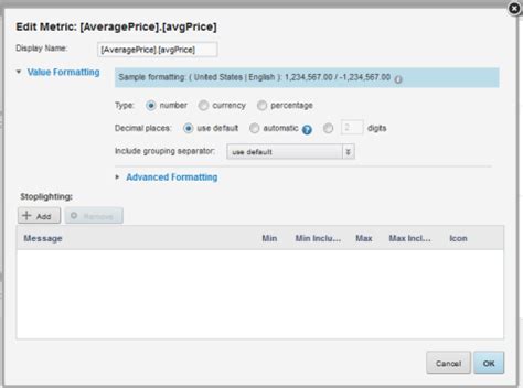 Configuring The Metric Boxes For A Metrics Bar