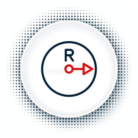 Line Radius Icon Isolated On White Background Colorful Outline Concept