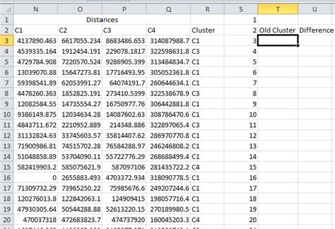 Clustering In Excel
