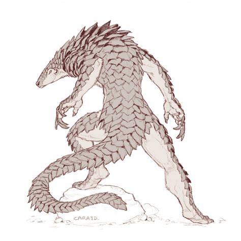118483 Safe Artistcaraid Mammal Pangolin Anthro Digitigrade