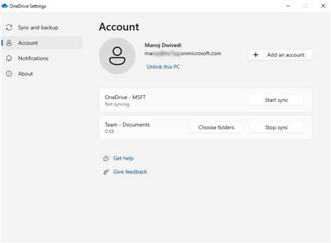 guide how to sync and unlink sharepoint to onedrive