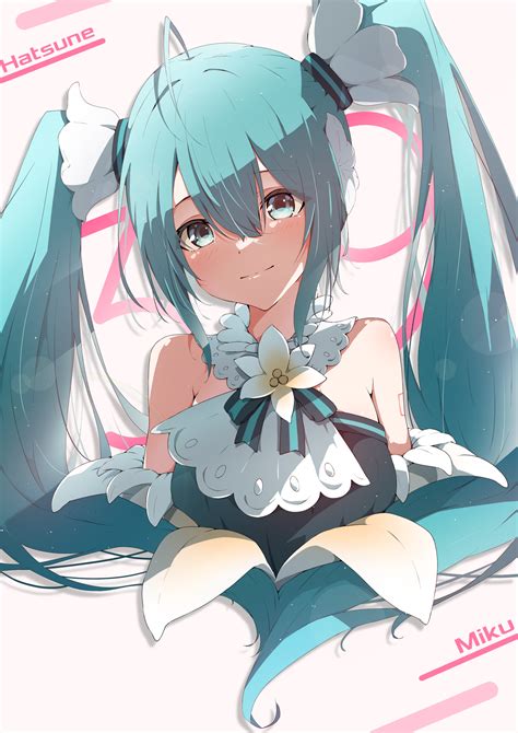 Safebooru 1girl 39 Ahoge Aqua Eyes Aqua Hair Bare Shoulders Character