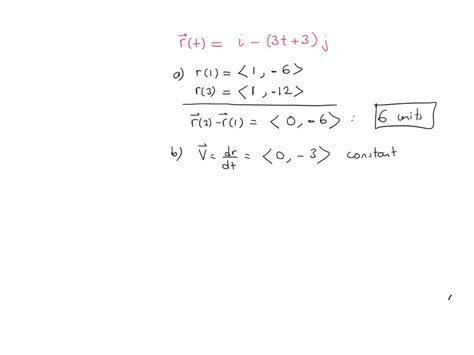 Solved An Objects Position As A Function Of Time Is Given By Vector R