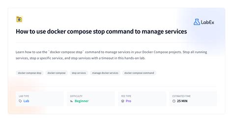 How To Use Docker Compose Stop Command To Manage Services Labex