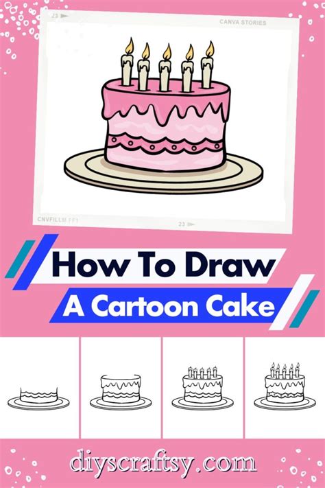 Cute Cake Drawing Ideas To Draw Sweet Treats DIYsCraftsy